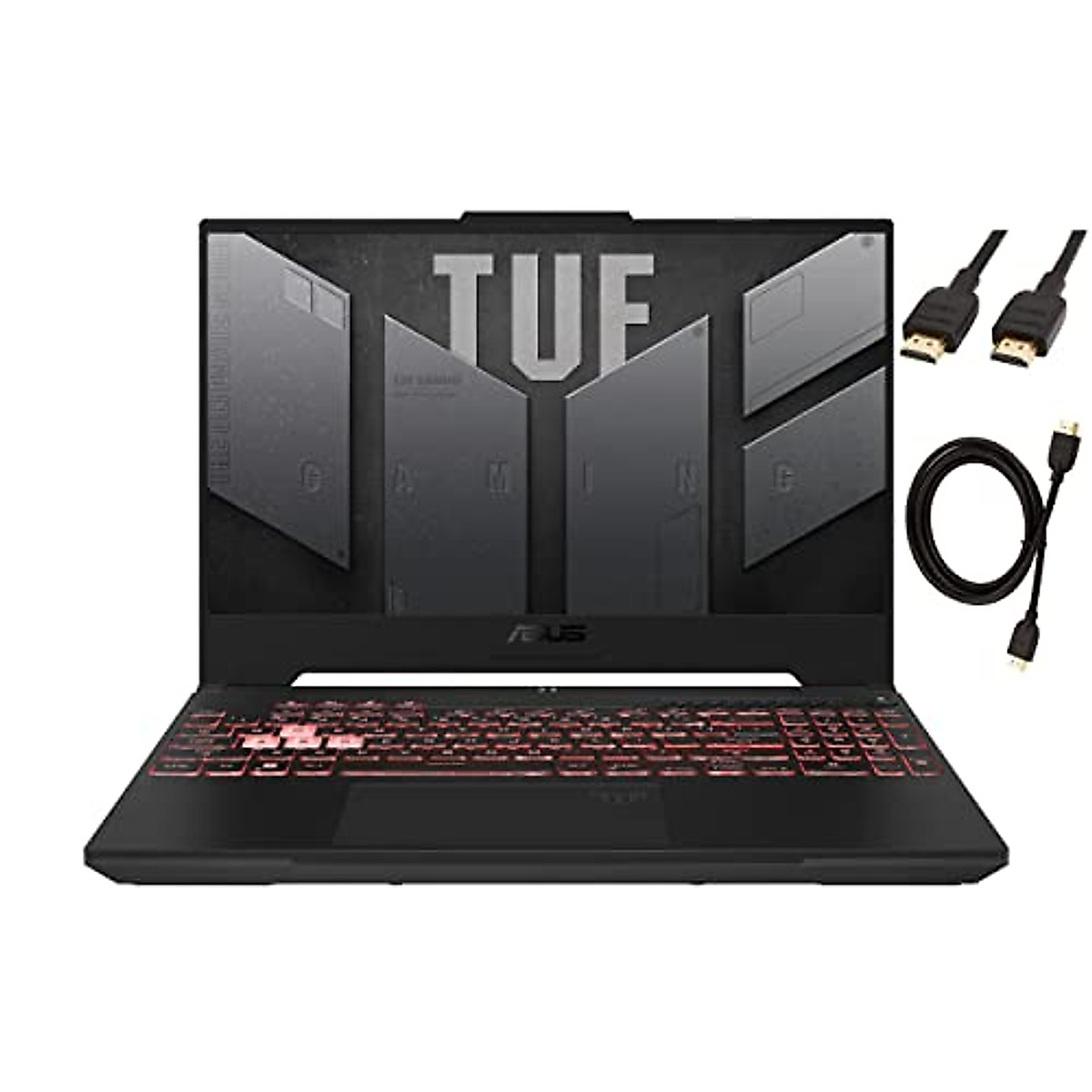 Asus TUF 15.6" FHD 144Hz Gaming Laptop | AMD Ryzen 7 6800H 8 cores | NVIDIA GeForce RTX 3050Ti | RGB Backlit Keyboard | Windows 11 | Grey (Gray, 8GB DDR5 | 512GB SSD)
