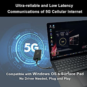 Tri Cascade VOS™ 5G Cellular Travel Internet with Local & Global Access T-Mobile SIM, Supports macOS, iPadOS, Windows, Linux, USB C Dongle for PC, Desktop, Gen10 iPad, MacBook, Surface Tablet