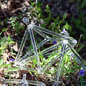 Joysense Crystal Singing Pyramid Clear Quartz 5 inch With Crystal Singing Bowl Striker