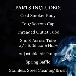 Smoke Daddy Big Kahuna Hot Or Cold Smoke Generator | BBQ accessories Works With Any Outside BBQ Grill | Electric Smoker Pellet Accessory | Add Your Favorite blend Of Wood Chunks, Wood Chips, Or Pellets To The Smoke Generator To Customize Your Smoke Profil