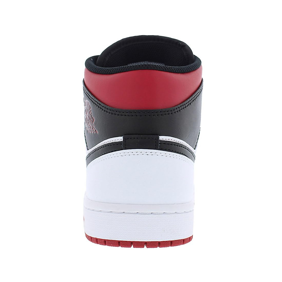 Jordan Mens Air 1 Mid Gym Red Black Toe - White/Gym Red-Black - Size 10.5