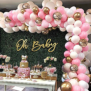 Wooden Baby Shower Sign with Gold Painted, Perfect Baby Shower Party Banner for Baby Shower Boy/Girl Decorations Gender Reveal Backdrop Party Photography Background