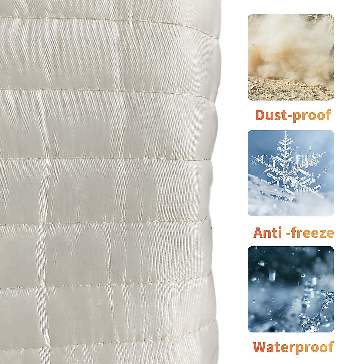 Indoor Air Conditioner Covers for Window Units, Window AC Unit Cover for Inside (21"W x 15"H x 3.5"D)