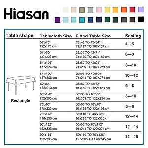 Hiasan 60 x 120 Inch Checkered Tablecloth Rectangle - Stain Resistant, Spillproof and Washable Gingham Table Cloth for Outdoor Picnic, Kitchen and Holiday Dinner, Black and White