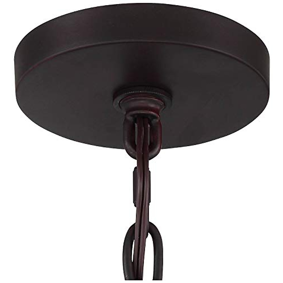 Regency Hill Aurelia Bronze Pendant Chandelier Lighting 26 3/4" Wide Modern Drum Clear Glass Shade 6-Light Fixture for Dining Room Living House Home Foyer Kitchen Island Entryway Bedroom