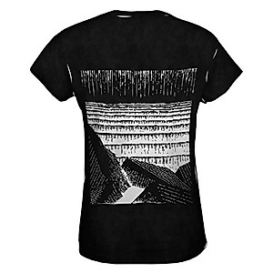 Yizzam- M.C.Escher - Blocks of Basalt Along The S.-Tshirt- Womens Shirt 2013-Medium Multicolored