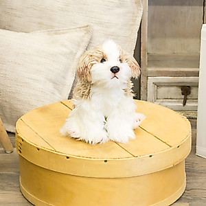 DEMDACO Small Maltipoo Dog Curly Light Brown White Children's Plush Stuffed Animal Toy