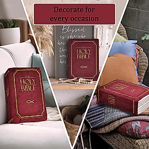 PETIGL Bible Pillow Book Plush That Opens, Bible Stuff, Fun Unique Plush Pillow (Purple)