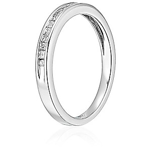 Beyond Brilliance 14k White Gold Princess-Cut Diamond Wedding Band (1/4cttw, I-J Color, I2-I3 Clarity), Size 9