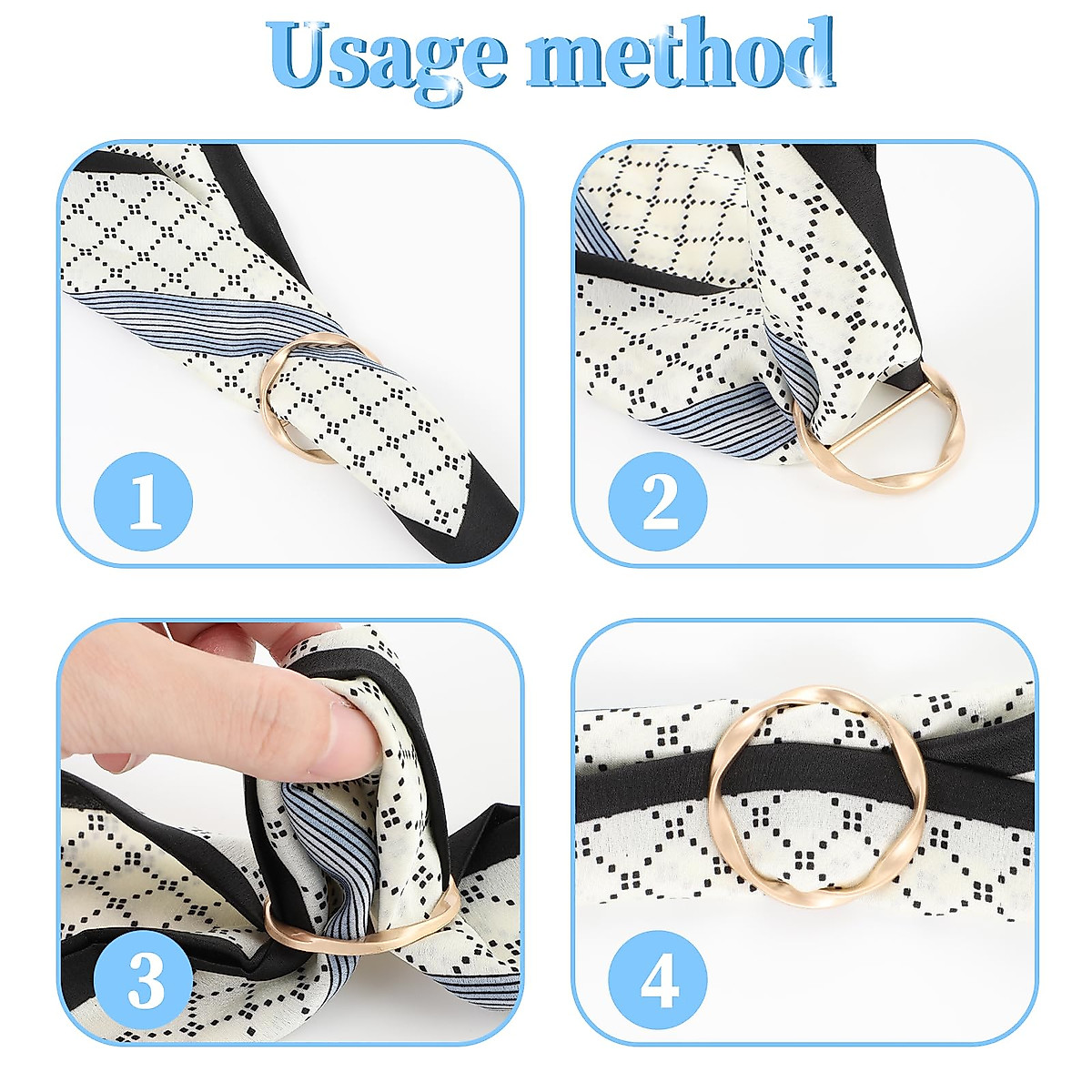 PEOVLVN 8 Pcs Shirt Ties Clips for Women