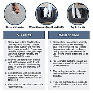 SewKer Outdoor/Indoor 24Lx24W Chair Cushion Set, All Weather Spring/Summer Deep Seat Patio Furniture Replacement Cushions Set(Back and seat) - TAN