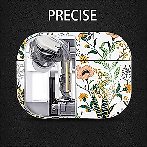 AirPods Pro Case Flower, Olytop Cute Hard Ladybugs Apple Airpods Pro Protective Case Cover Women Shockproof Cover Girls with Keychain for Apple AirPods Pro 2019 Charging Case - Flower/Cactus