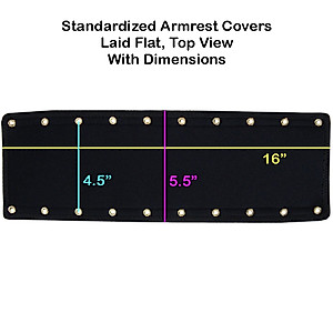 Ergo360 Soft Neoprene Chair Armrest Covers (Complete 2 Piece Set)