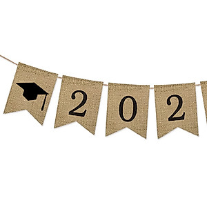 SWYOUN 2023 Burlap Graduation Party Banner Classroom Decoration Grad Party Supplies