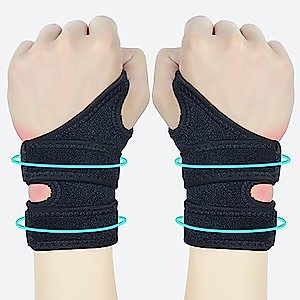 MOONSMILE TFCC Wrist Brace (1Pair),Ulnar Wrist Brace for TFCC Tear,Right and Left Wrist Brace,Wrist Wraps Support for Tendonitis,Tennis Wrist Support for Golf/Hand Brace/Carpal Tunnel/Wrist Pain