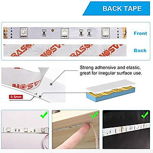 YEEMAYLUX LED Strip Light, 32.8ft 4096 DIY Color Changing Tape Lights with 5050 RGB 150 LEDs Highlight,Light Strip with Remote and 12V Power Supply,Easy Installation for TV Backlight, Party, Bedroom