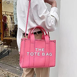 bufftieo Tote Bags for Women Handbag Tote Purse with Zipper PU Leather Crossbody Bag for Office, Travel, School