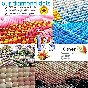 HOIYLDS Pumpkin Diamond Art Painting Kits for Adults - Fall Full Drill Diamond Dots Paintings for Beginners, Round 5D Paint with Diamonds Pictures Gem Art Painting Kits DIY Adult Crafts 12x16inch