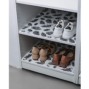 Jacriah Shelf Liner for Kitchen Cabinets Non-Adhesive Leaf Drawer Liner Non-Slip Refrigerator Liner Waterproof Fridge Pad Cupboard Mat Easy Placemats, Ideal for Wire Pantry Bathroom, 17.7"× 47.2"