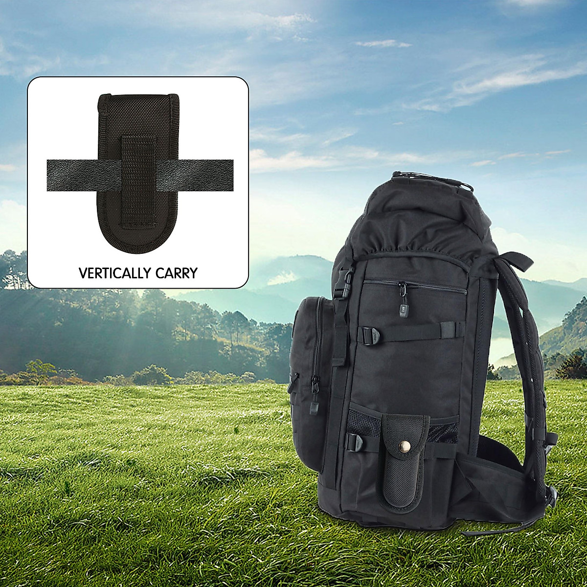 Obfuscate Nylon Pocket Knife Sheath for Carrying Folding Knives and Accessories with Snap Closure and Vertical Carry Belt Loop Belt Knife Holster Nylon Utility Holster of Outdoor or EverydayUse 4 PCS