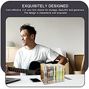 Cabilock Large Storage Bins Stacking Storage Bins Desktop Storage Basket magazine storage rack Magazine Holder tabletop Basket Shelf Plastic Magazine Basket Large Storage Bins Stacking Storage Bins