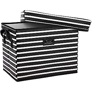 SCOUT Rump Roost MED - Medium Lidded Storage Bin with Handles, Collapsible, Stackable, Doubles as Seat or Table, Holds 80 Lbs