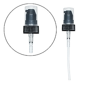 GlassBottleOutlet (Pack of 80) 2 oz. Amber Boston Round with Black Treatment Pump