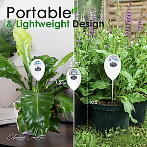 Classy Casita Soil Moisture Meter: Houseplant Care with eBook - Hydrometer Sensor For Plants - Essential Moisture Meter for Indoor & Outdoor Plants - Gardening Gadgets & Houseplant Accessories - White