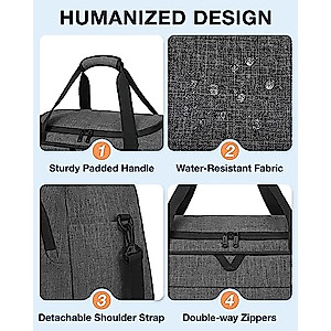 Gym Bags for Men Women, BAGSMART Duffle Bag for Travel Duffel Bags, Carry on Weekender Overnight Bag, Personal Item Travel Bag, Hospital Bags for Labor and Delivery, Shoes Bag, Grey-38L