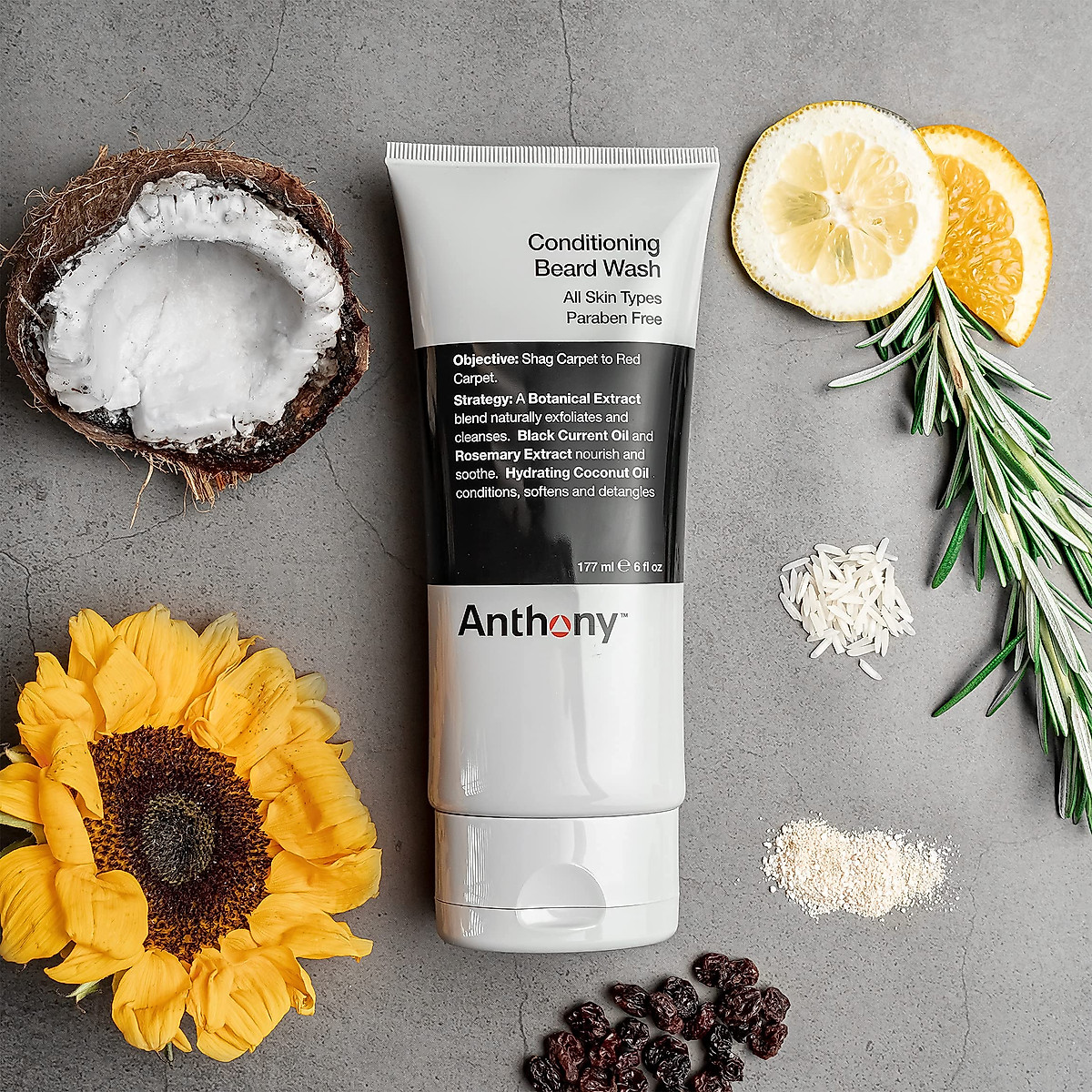 Anthony Conditioning Beard Wash, 6 Fl Oz Hair and Beard Tamer 2 Fl Oz.