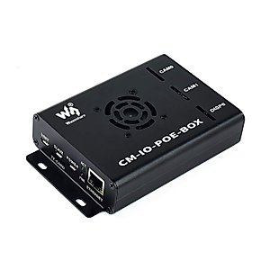 TOP1 CM-IO-POE-Box Compute Module Mini-Computer with Compute Module PoE Board Based On Raspberry Pi Compute Module CM3/3+ Series Support 2 CSI Cameras PoE Power Over Ethernet