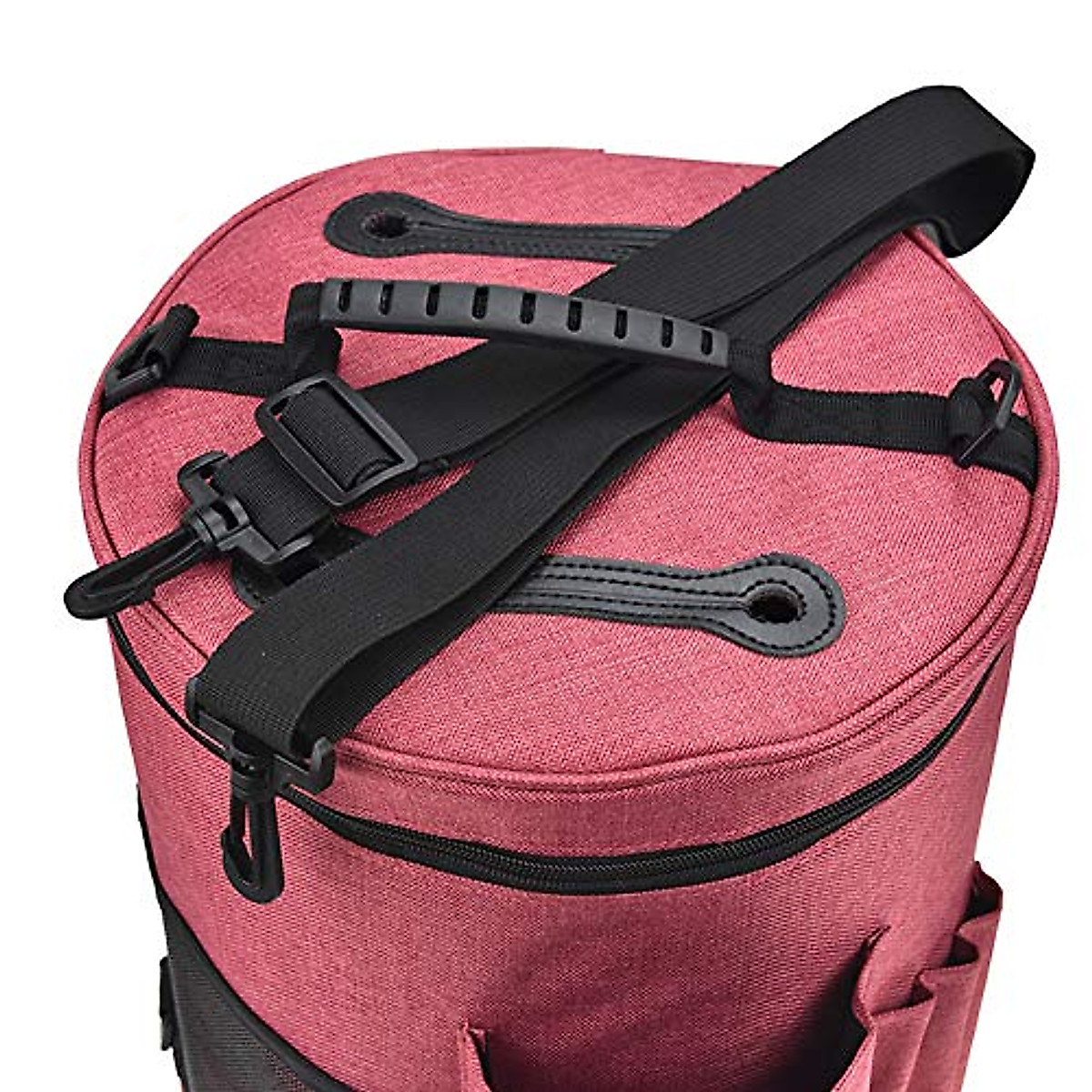 Little World Yarn Storage Bag, Knitting Organizer Tote for Protect Yarn and Prevent Tangling Knitting Accessories with Adjustable Strap for Mother's Day Gift (Large)