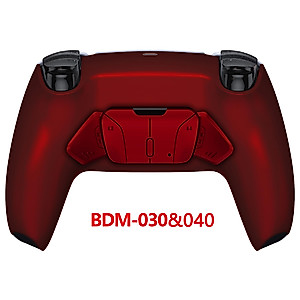 eXtremeRate Scarlet Red Programable RISE4 Remap Kit for PS5 Controller BDM-030 040, Upgrade Board & Redesigned Back Shell & 4 Back Buttons for PS5 Controller - Controller NOT Included