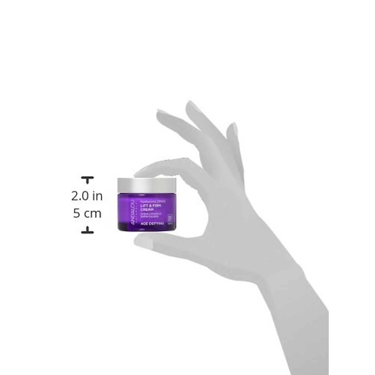 Andalou Naturals Hyaluronic Dmae Lift Firm Skin Cream, Face Moisturizer with Anti Aging Antioxidants, Hydrating, Helps Reduce Fine Lines and Wrinkles, 1.7 Ounce