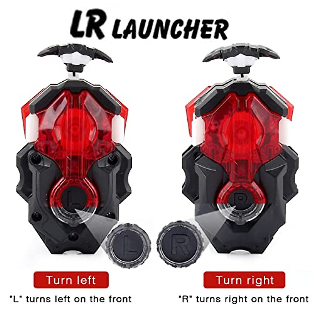 CombatGyro B-184 Launcher LR Bay Blades Toy DB B-191 Dangerous Belial All Might-2 Dynamite Battle Starter Set Grip Metal Fusion Bey Battling Tops Burst Gaming Toy Gift for Boys Age 4-7 8-12+