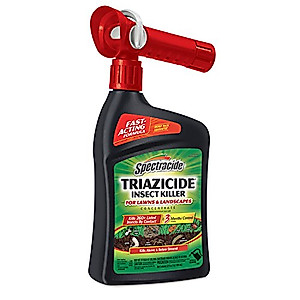 Spectrum Brands 61067 HG-61067 32Oz Rts Bug Free Spray, Hose, Silver Bottle & Spectracide Triazicide Insect Killer for Lawns & Landscapes Concentrate, Ready-to-Spray, 32-Ounce