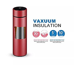 Thermo LED Temp Water bottle (Black) long lasting Temperature, Double Vacuum Insulated Water Bottle, Sport, Gym, Outdoor, Christmas gift, BPA Leak- Free, Keeps Liquid Hot or Cold