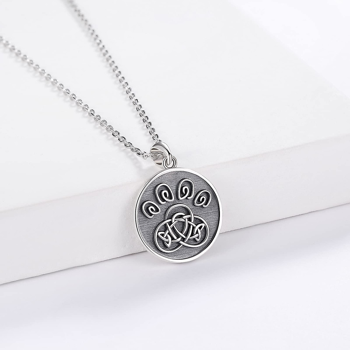 925-Sterling-Silver Cute-Animal Cow Necklace for Women - White Gold Plated Cute Cow Pendant Necklaces with Enamel for Cow Print Jewelry Christmas Gifts for (Dancing Cow) (cow) (cow) (Celtic-Knot Dog)