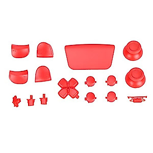 Controller Replacement Shell, Console Game Accessories ABS Material Durable Comfortable Hand Feel Easy Installation for Repair Parts(red)