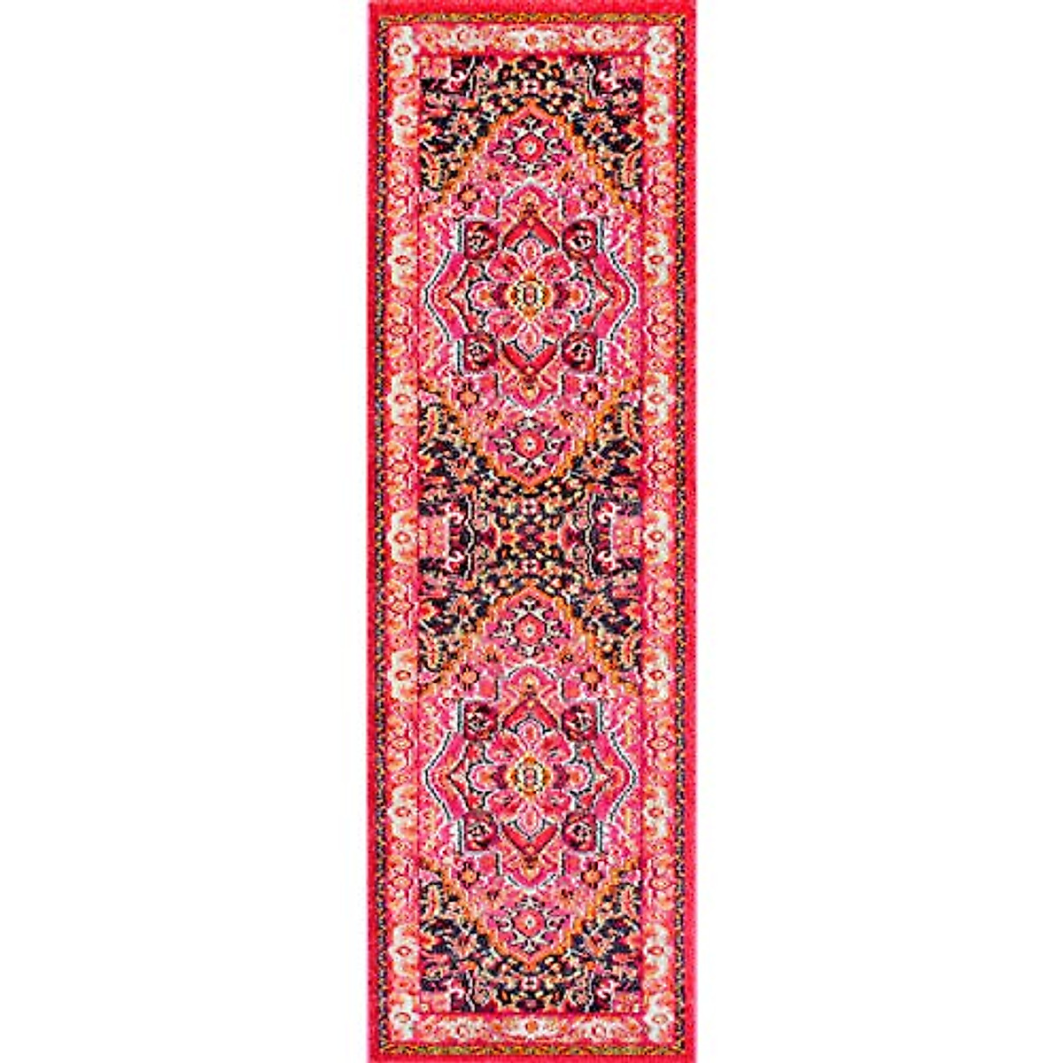 nuLOOM Mackenzie Vintage Runner Rug, 2' 6" x 6', Violet Pink
