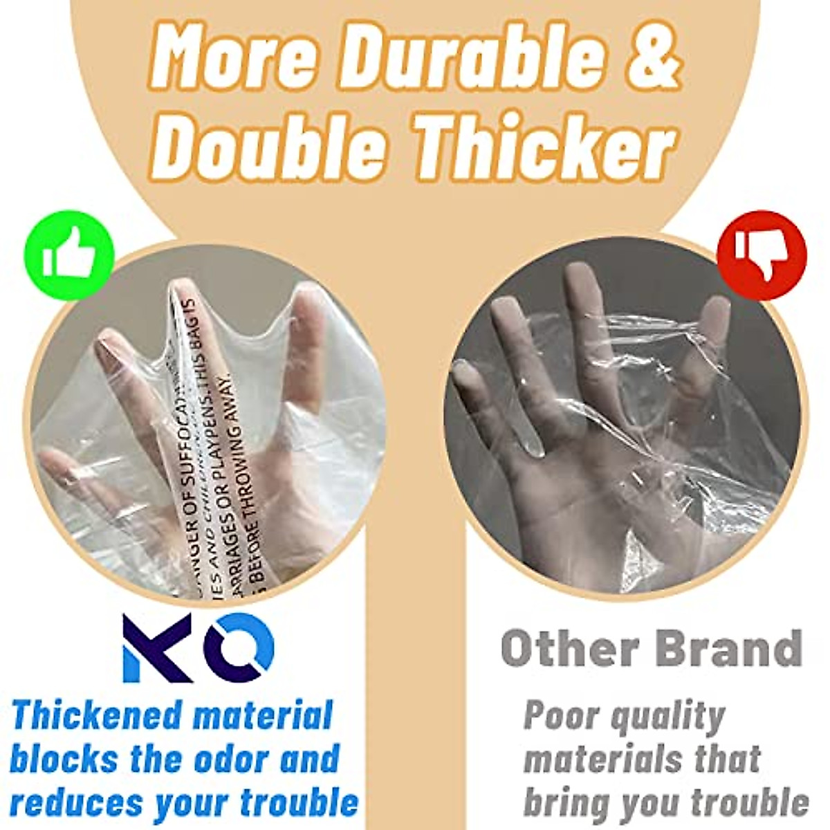 50 Pack Liner Bags for Litter Box Automated, Waste Drawer Liners Compatible with Litter Box Robot, 9-11 Gallons Jumbo Liners for Cat Litter Box