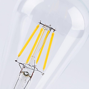 Low Voltage 3V 1.2W LED Bulb, ST64 Antique Shape Edison LED Bulb 12W, E27 Medium Base Lighting Bulb for Landscape Outdoor Solar Light Sconce Path Pendant Lamp, Clear Glass, Warm White, 2 Pack