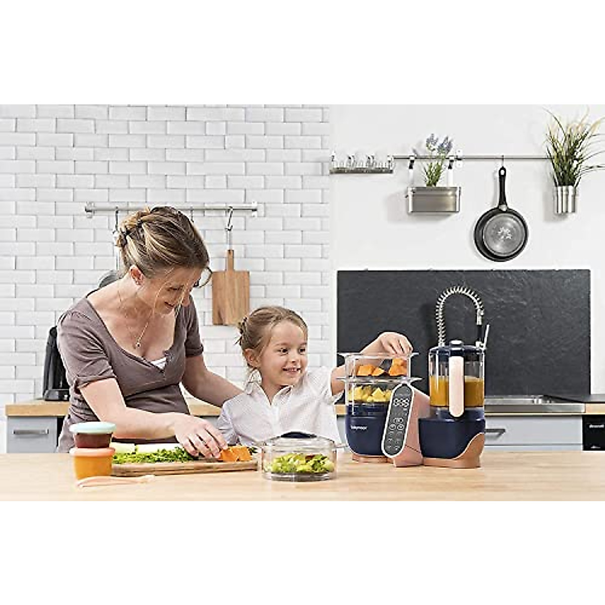 BabyMoov Duo Meal Station, 6 in 1 Touchscreen Baby Food Processor with Steamer | Multi-Speed Blender | Warmer | Puree | Defrosts | Sterilize | 500W Capacity Bundled with HogoR Organic Baby Food Maker Cookbook