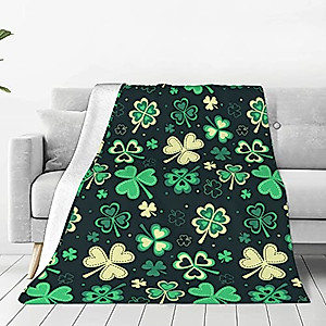 Throw Blanket Beauty Within The Beast Warm Cozy Soft Lightweight Flannel Fleece Blanket for Bedroom Sofa Room Decorative Fuzzy Blanket (St Patricks Day Ultra-Soft Micro Fleece Blanket, 40"x30")