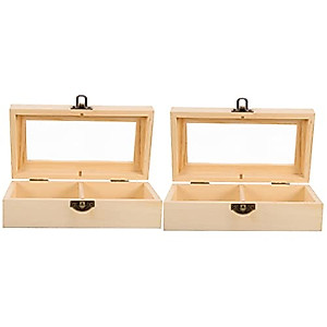 Didiseaon Jewelry Tray Organizer jewelry display organizer coffee condiment organizer coffee organizer Gift for Women Storage wooden trays Acrylic woman 2pcs Tea Bag Holder