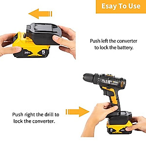 Crivnhar Battery Convert Adapter for Dewalt 18V/20V Li-ion Battery to Worx 20V WA3520 WA3525 WA3575 WA3578 Power Tool Battery