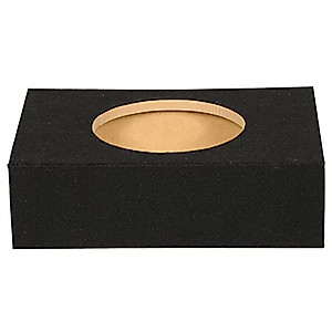 QPower Single 10 Inch Shallow Sealed Truck Subwoofer Enclosure Speaker Box and Pyle PLPW10D 1000 Watt DVC 4 Ohm Car Audio Subwoofer Speaker