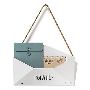 Barnyard Designs Wall Envelope Mail Sign Decor Rustic Vintage Decorative Mail Holder for Home and Office Decor 12” x 8.25”