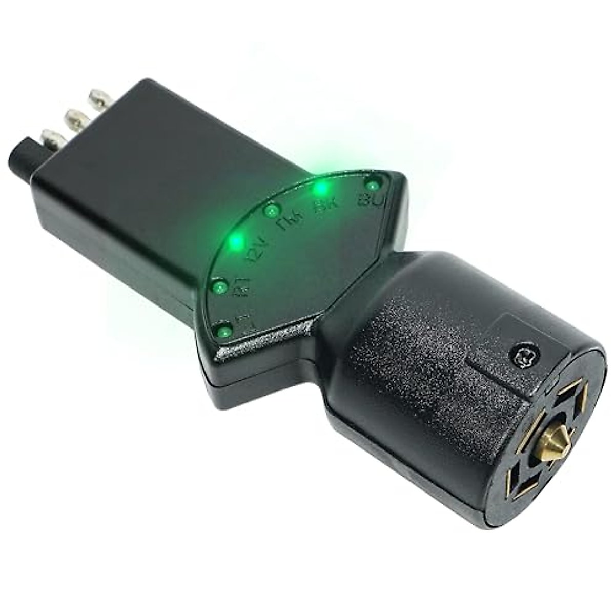 Oyviny 7 Way Blade & 4 Pin Trailer Light Circuit Tester with LED Indicators 6 Function Light Tester for RV Truck Trailer Socket Tester