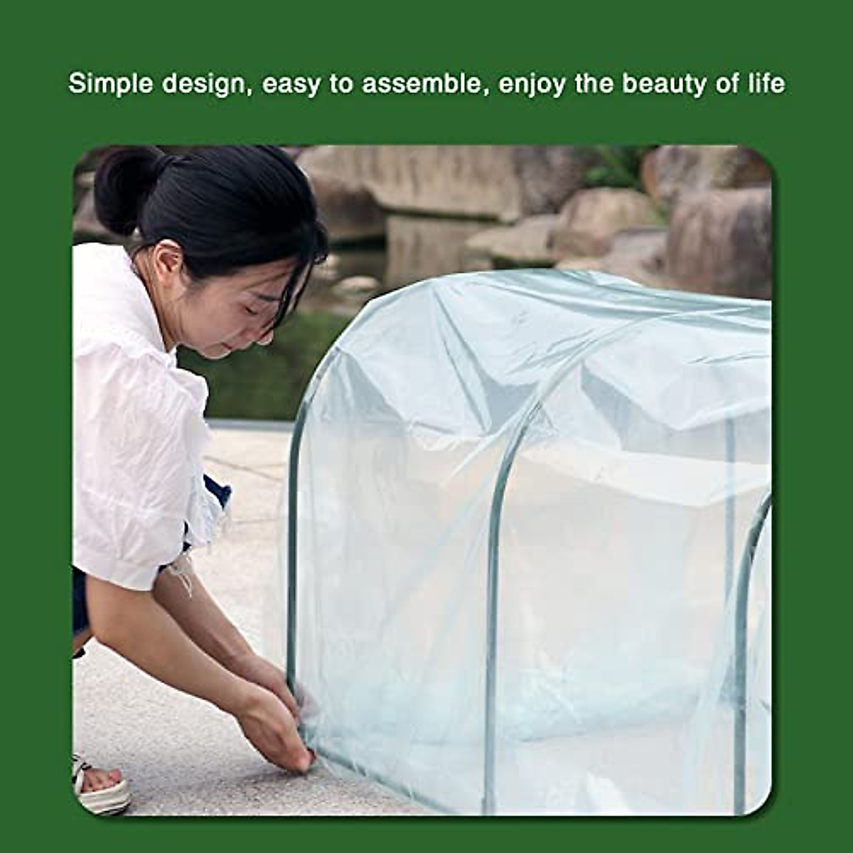 Mini Greenhouse for Outdoor Indoor, Small Green House for Garden, Backyard, Patio, Balcony, Portable Clear Tent for Plants 39.3''x23.6''x21.6'' HOORY